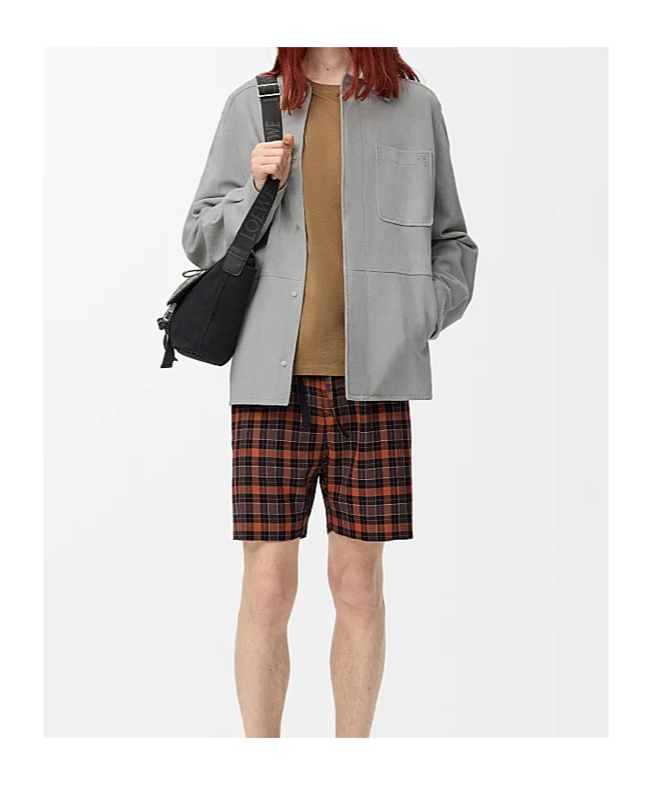 LOEWE Loewe Anagram Embossed Leather Overshirt